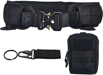 Ratulie Tactical Battle Belt Set Slim Airsoft Molle Belts Hunting Game ...