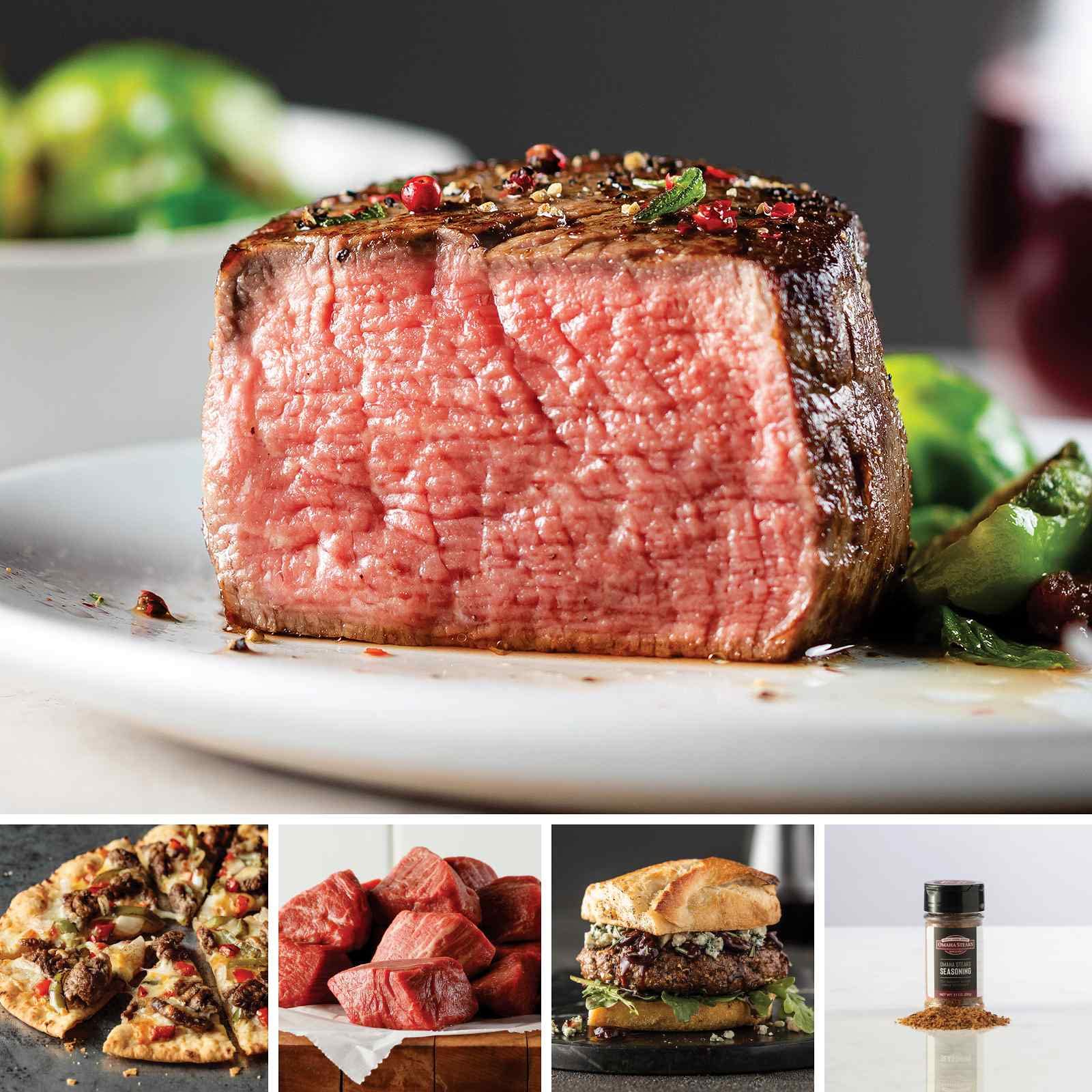 Buy Omaha Steaks Filet Assortment (Butcher's Cut Filet Mignons, Artisan ...