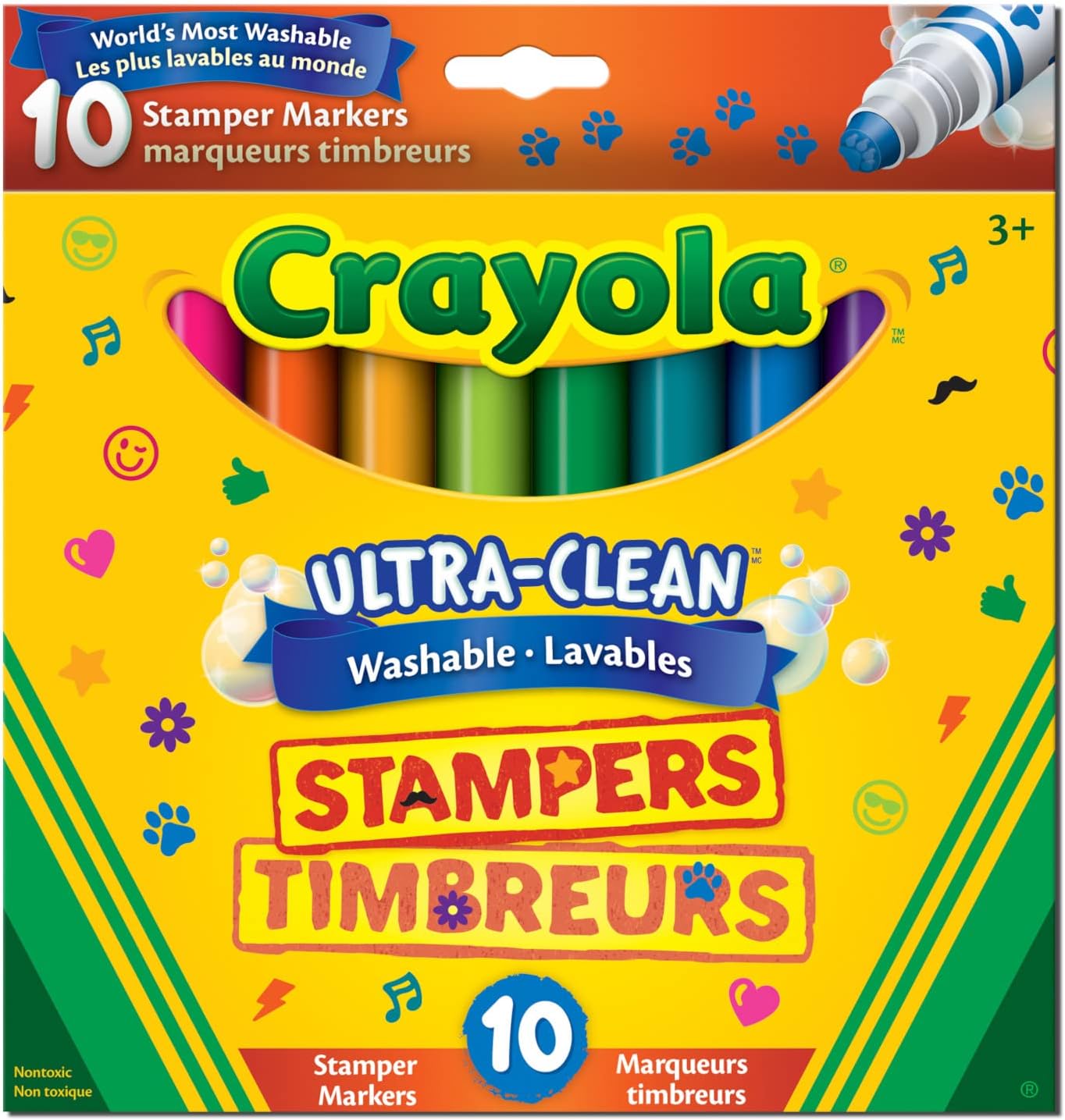 Crayola Ultra Clean Washable Stampers Markers Arts & Crafts (56-8169 ...