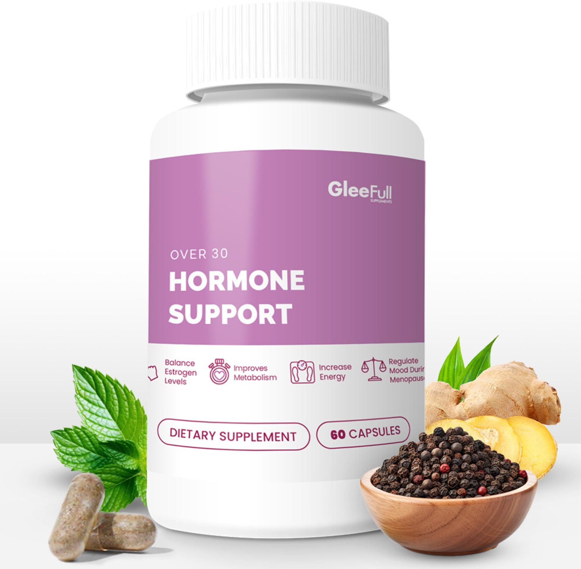 Amazon.com: GleeFull Over 30 Hormone Support - Menopause Supplements ...