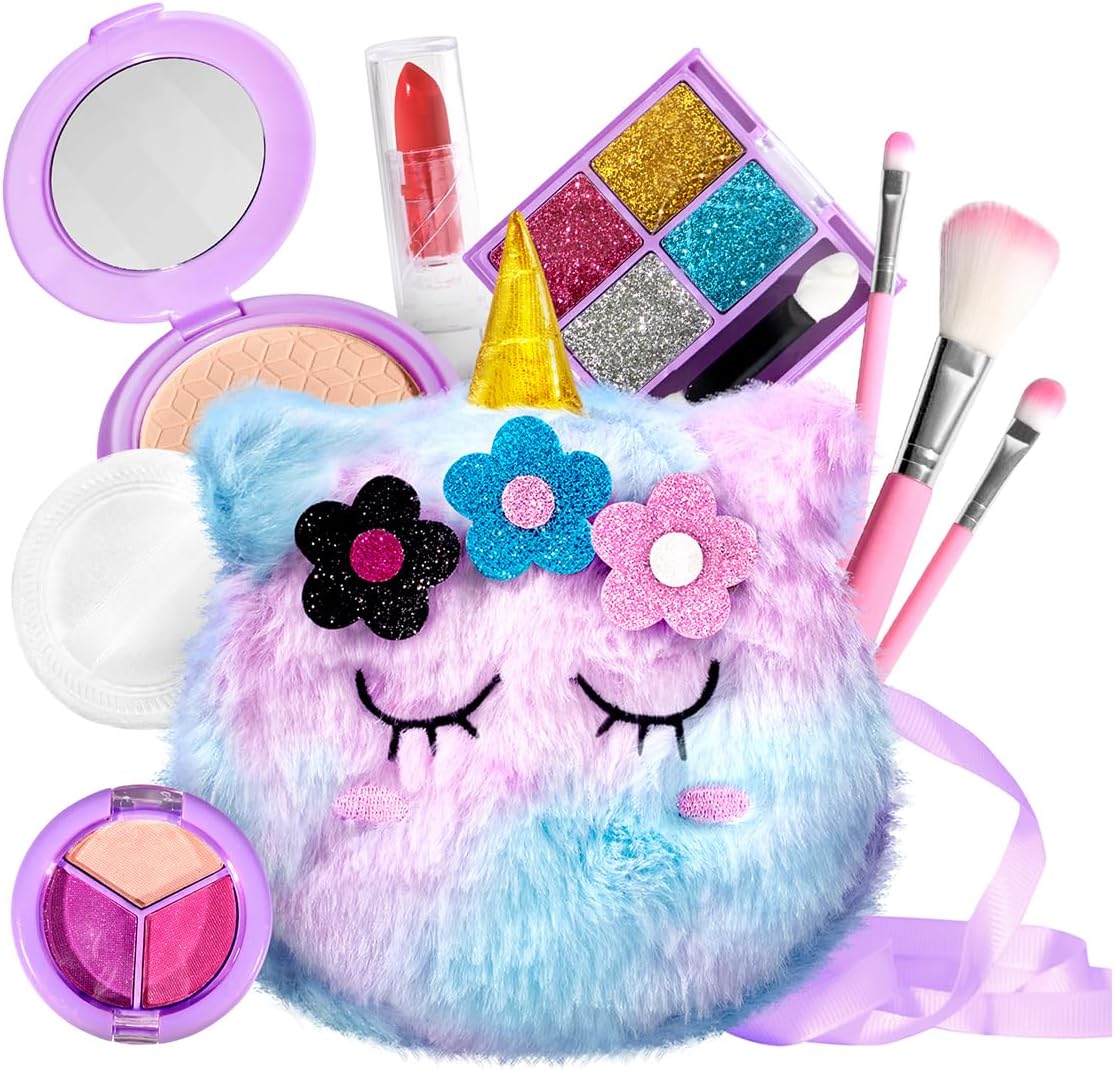 Amazon.com: ULOVEME Kids Washable Makeup Kit for Girls 4-6 with Small ...
