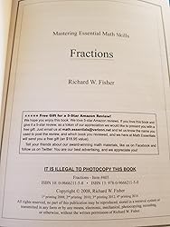 Mastering Essential Math Skills Fractions: Fisher, Richard W ...