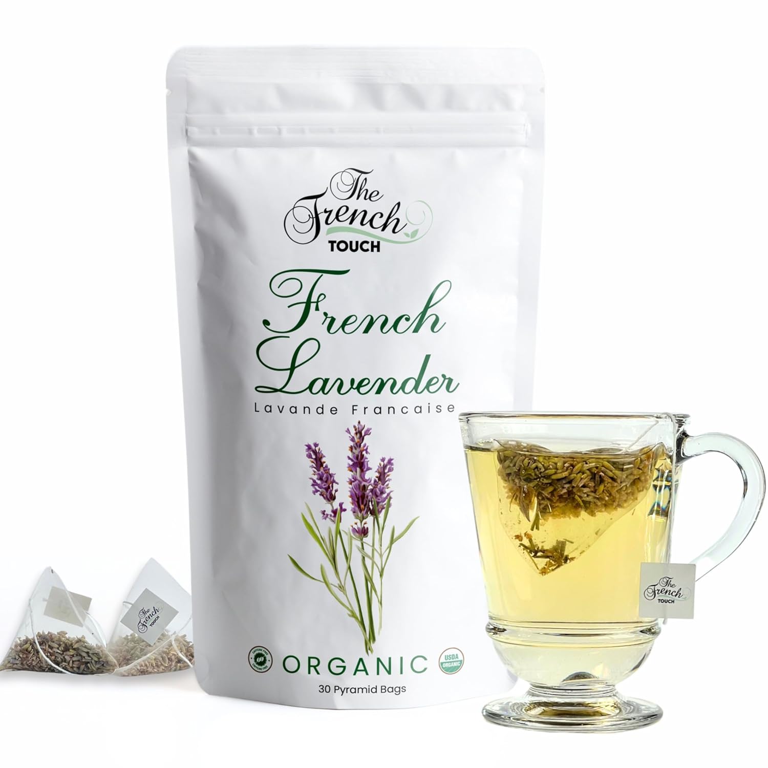 Amazon.com : The French Touch French Lavender tea ORGANIC | 1.2g x 30 ...