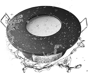 Sweier Vattentät downlight svart GU10, IP65 LED badrum spotlights ...