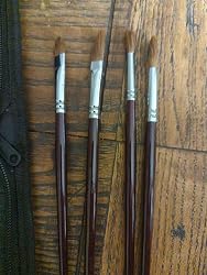 Amazon.com: Synthetic Sable Paint Brushes Professional Kolinsky ...