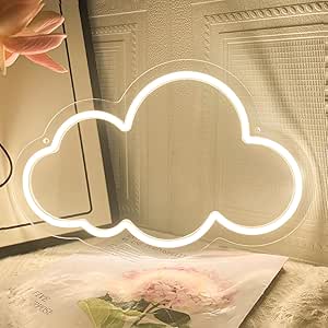 Amazon.com : Cloud Neon Sign Cute Warm White Clouds LED Light Sign for ...