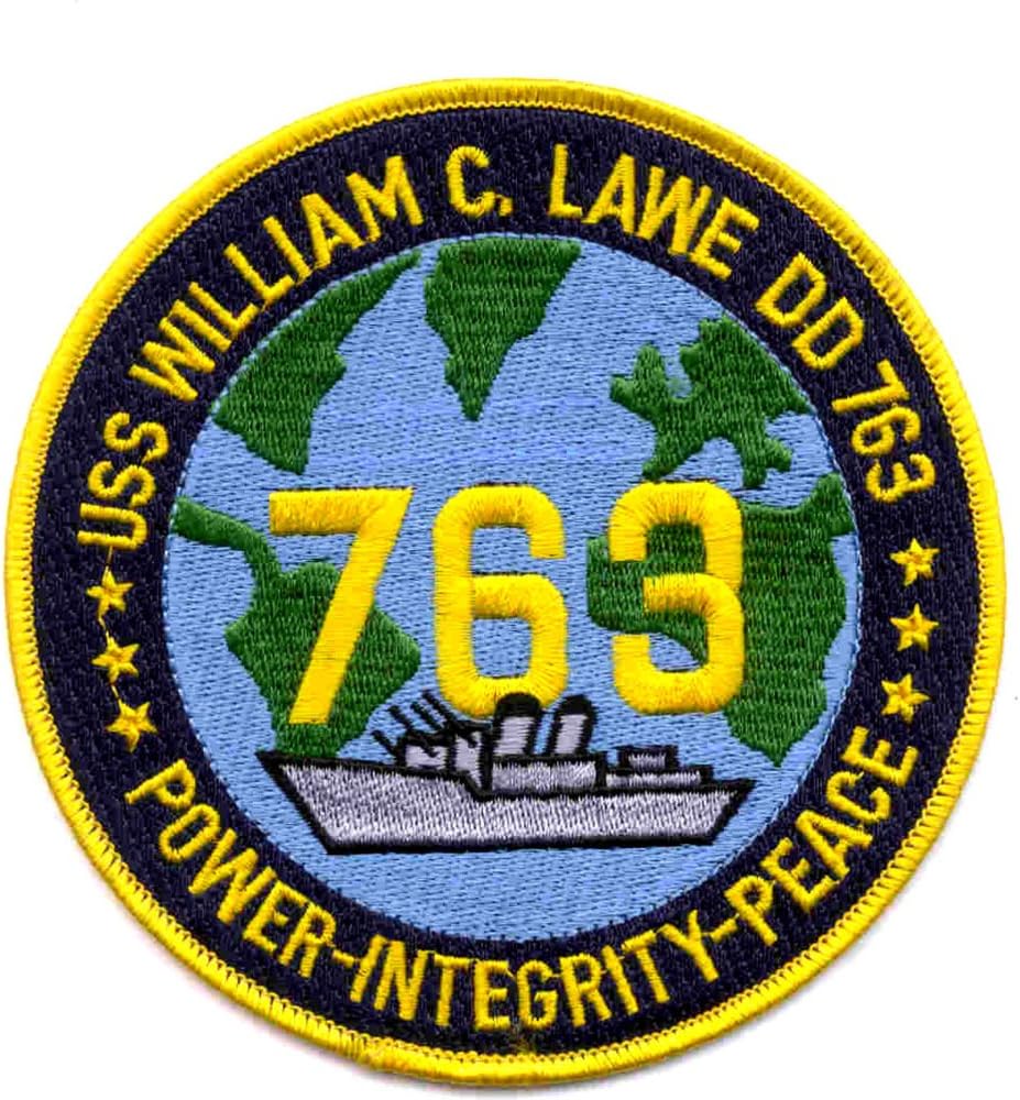 Amazon.com: DD-763 USS William C Lawe Patch - Version A : Clothing ...