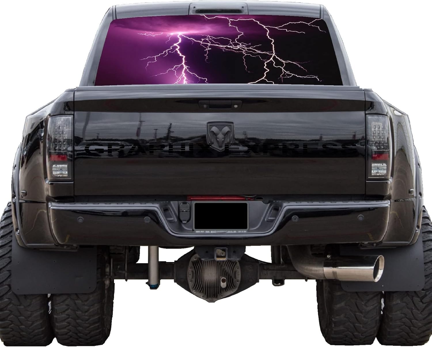 Amazon.com - Graphix Express Truck Back Window Decals (P33 Lightning ...
