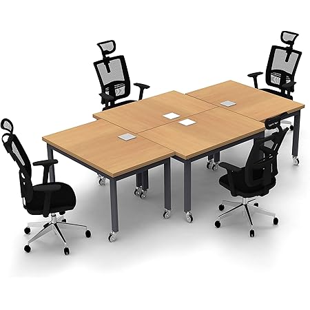 Amazon.com: 4 Person Meeting Office Table Model 6382 1 Piece Conference ...