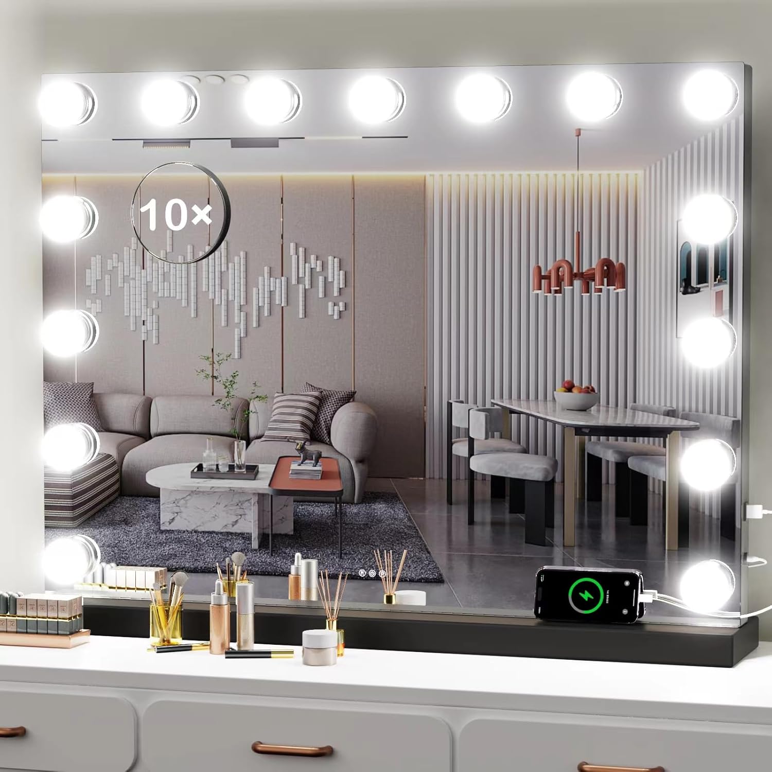 Amazon.com: DEXHOM Vanity Mirror with Makeup Lights,22.8"x18.2 ...