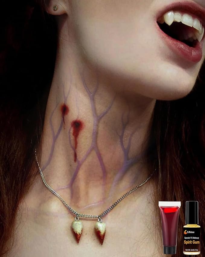 Amazon.com: Libima Halloween Vampire Bites Marks Realistic Vampire ...