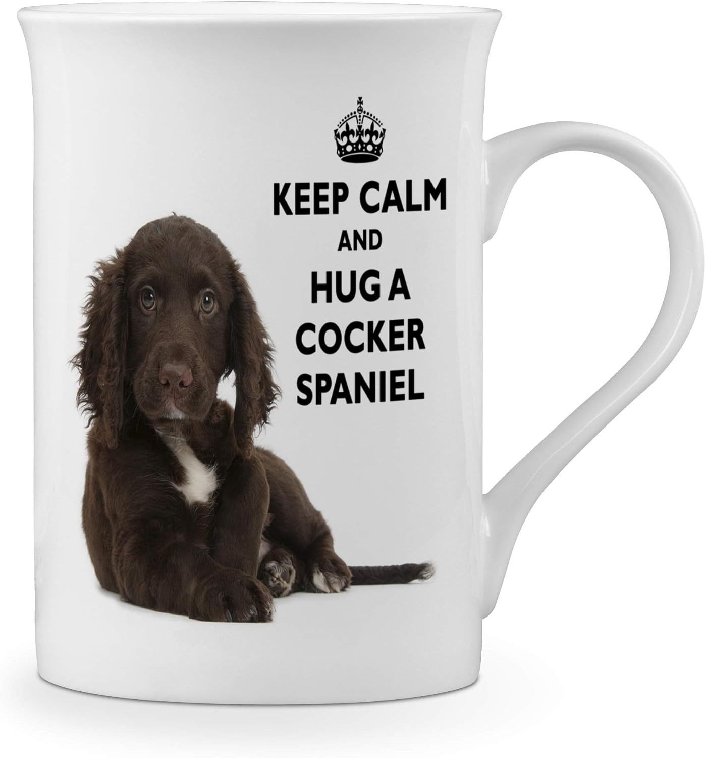 Keep Calm and Hug A Cocker Spaniel (Chocolate) Novelty Gift Fine Bone ...