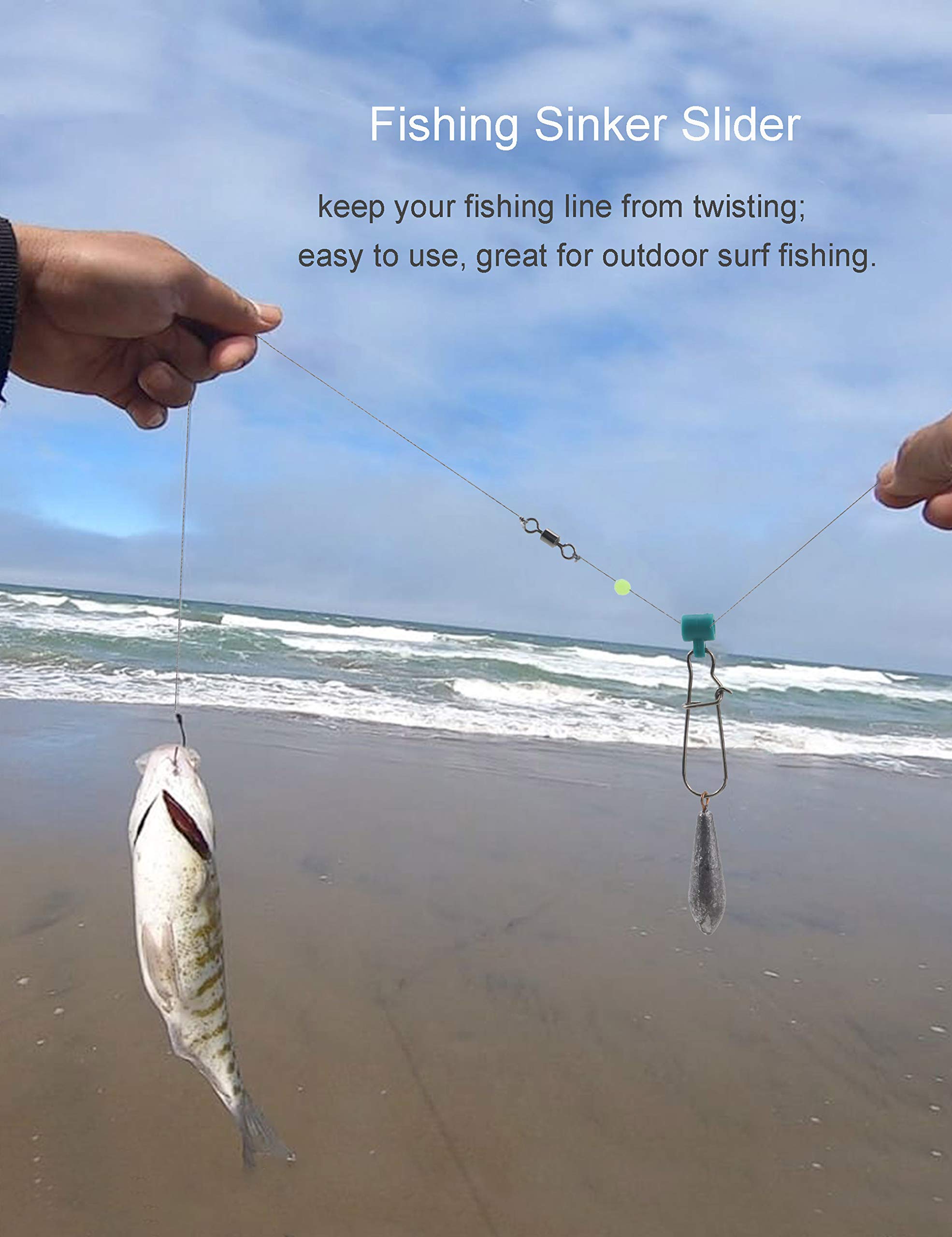 Snapklik.com : Facikono Fishing Line Sinker Slides Catfishing Rig ...