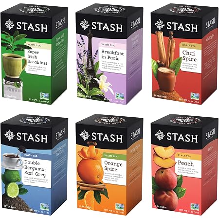 Té de Stash, Té de hierbas frutales Seis sabores surtidos, 116 bolsas ...