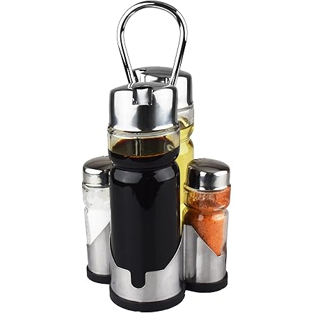 Amazon.com: Salt and Pepper shakers, Oil and Vinegar Dispenser Set with ...