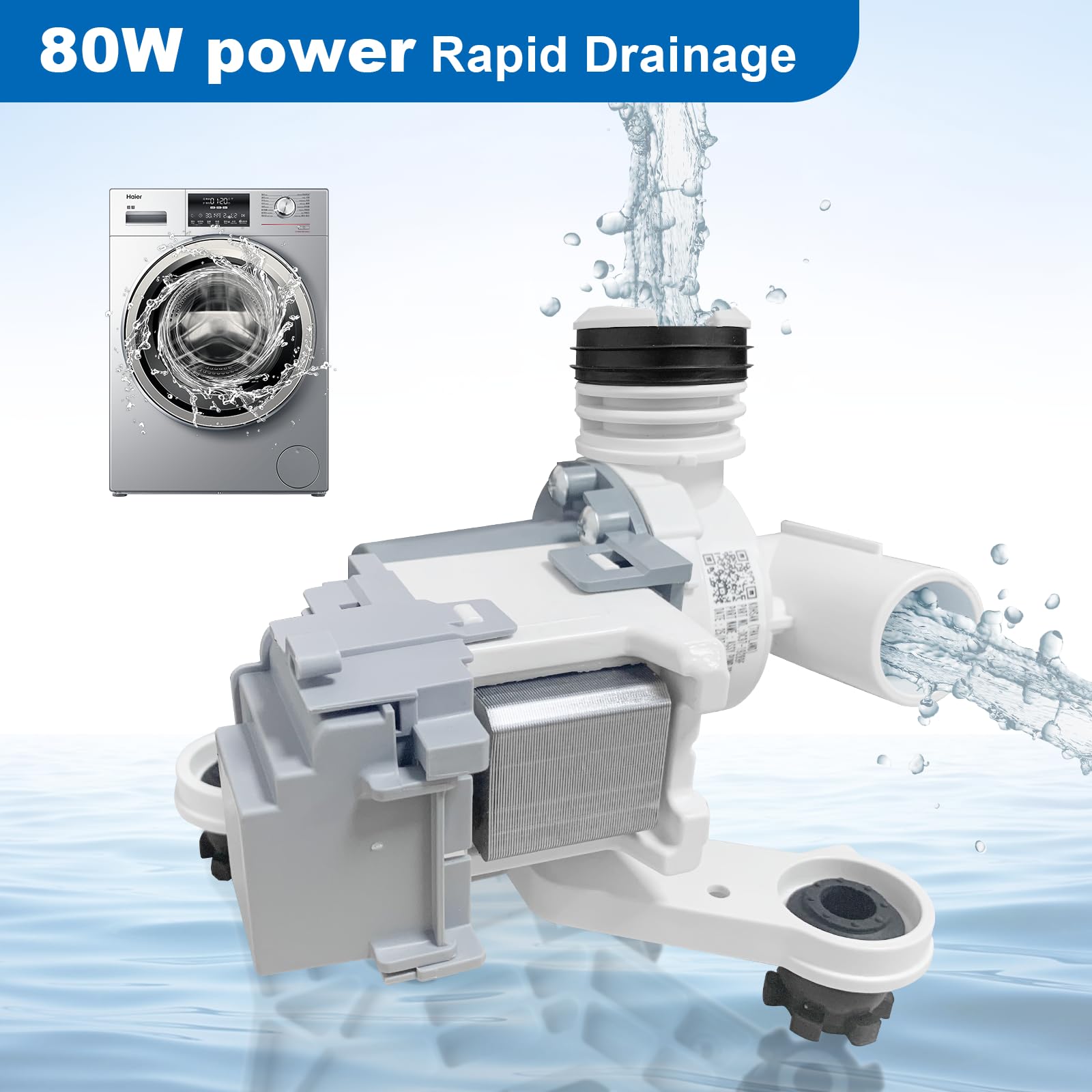 Snapklik.com : Dc97-19289F New Upgraded Washer Drain Pump Assembly,for ...