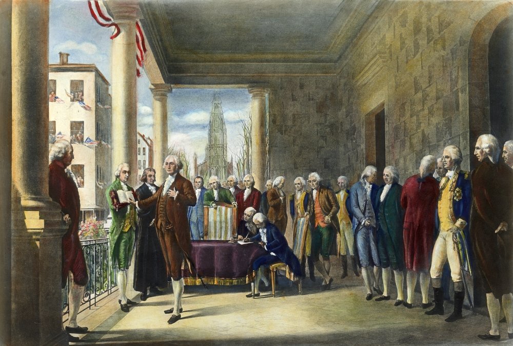 Amazon.com: Washington Inauguration 1789 Nthe Inauguration Of George ...