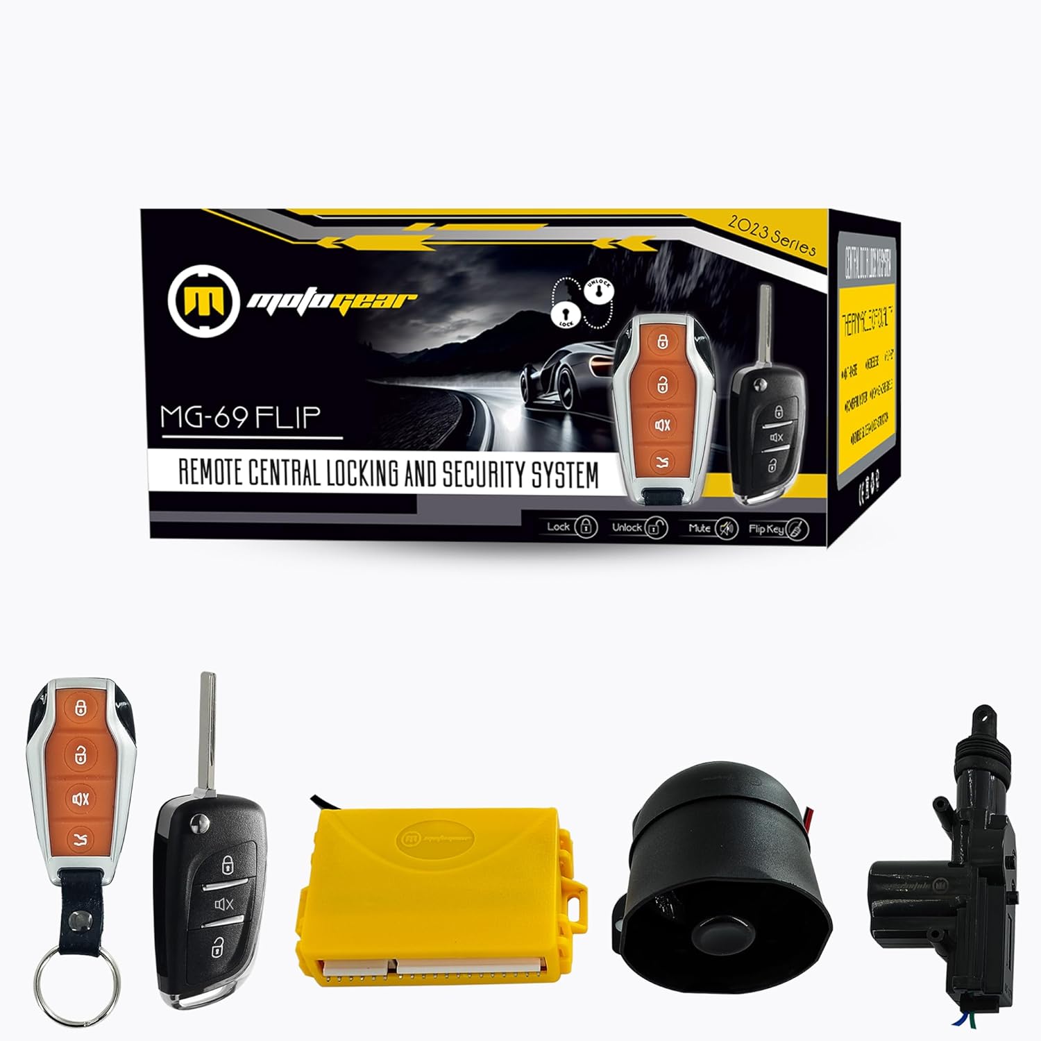 MOTOGEAR Car Remote Central Door Locking Kit Keyless Security System ...