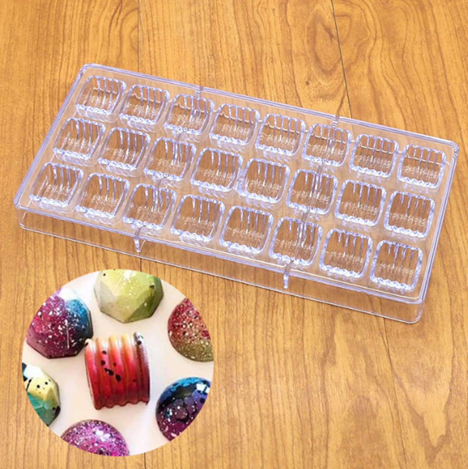 Amazon.com: Chocolate World 2371 Clear Polycarbonate Chocolate Mold ...
