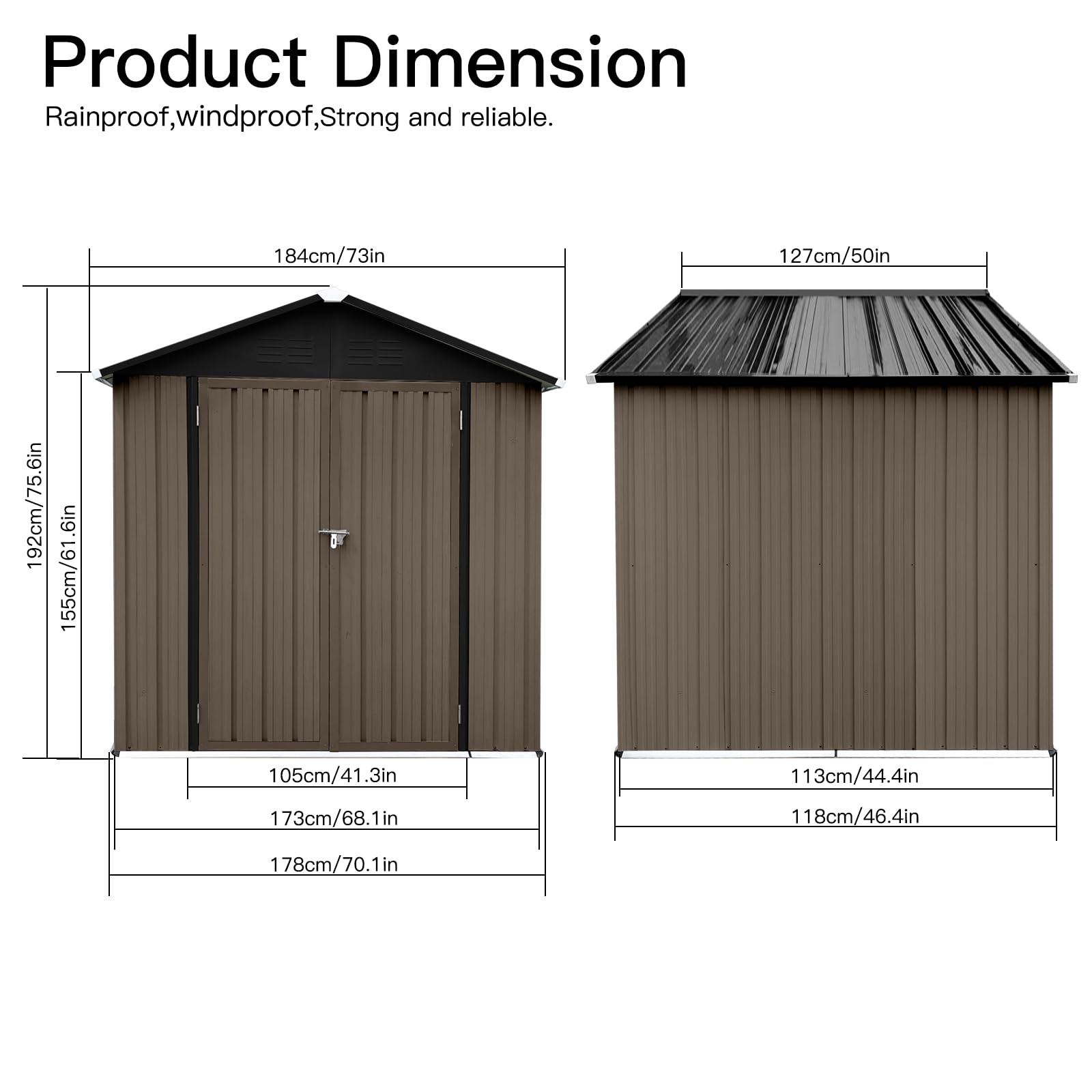Snapklik.com : 4x6 FT Outdoor Storage Shed, Sturdy Metal Outside Sheds ...