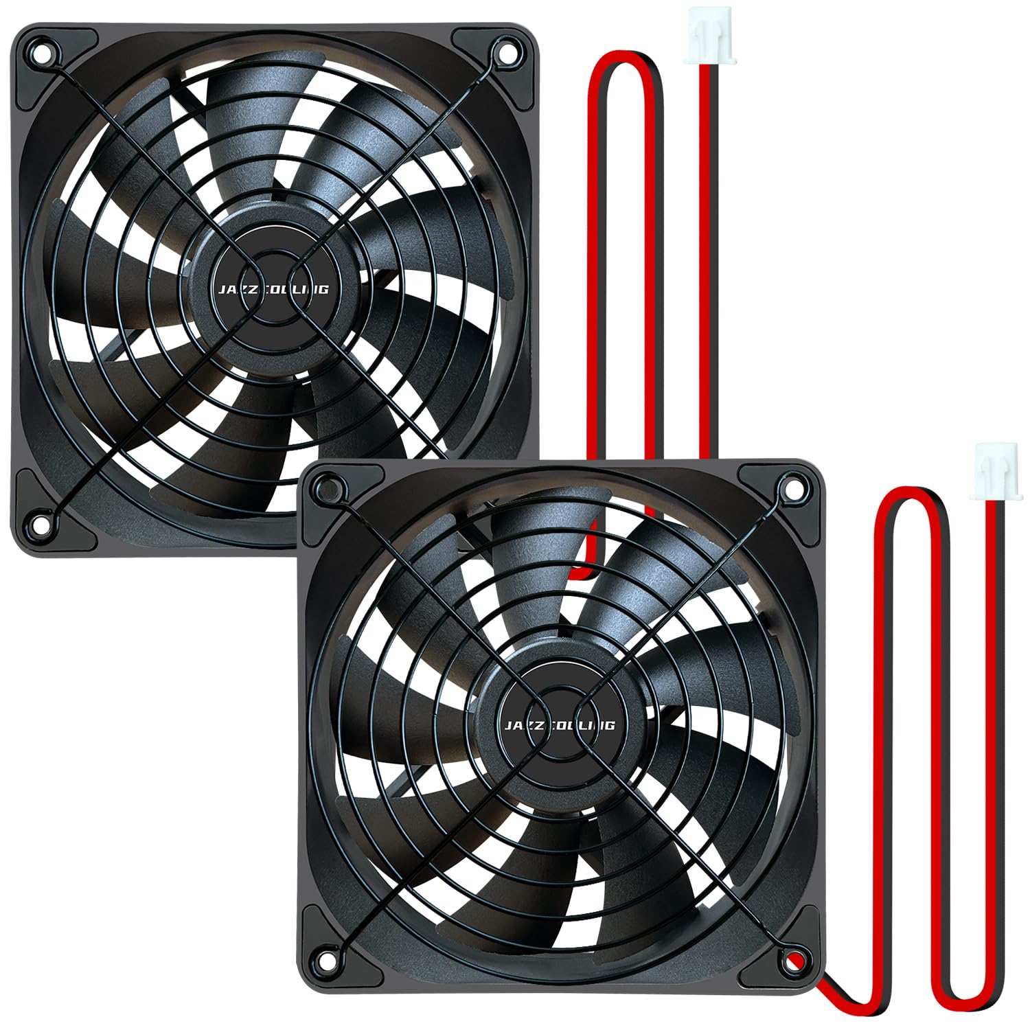 120mm Fan 2 Pack pc Fan,Slient Version High Airflow dc 2pin PSU Fans ...