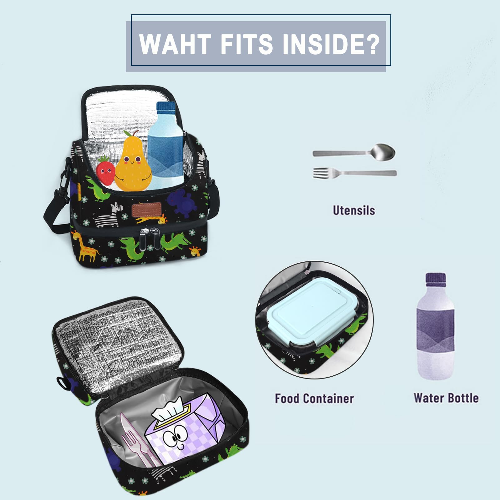 Snapklik.com : Femuar Kid Lunch Bag For Boys &Girl Children Insulated ...