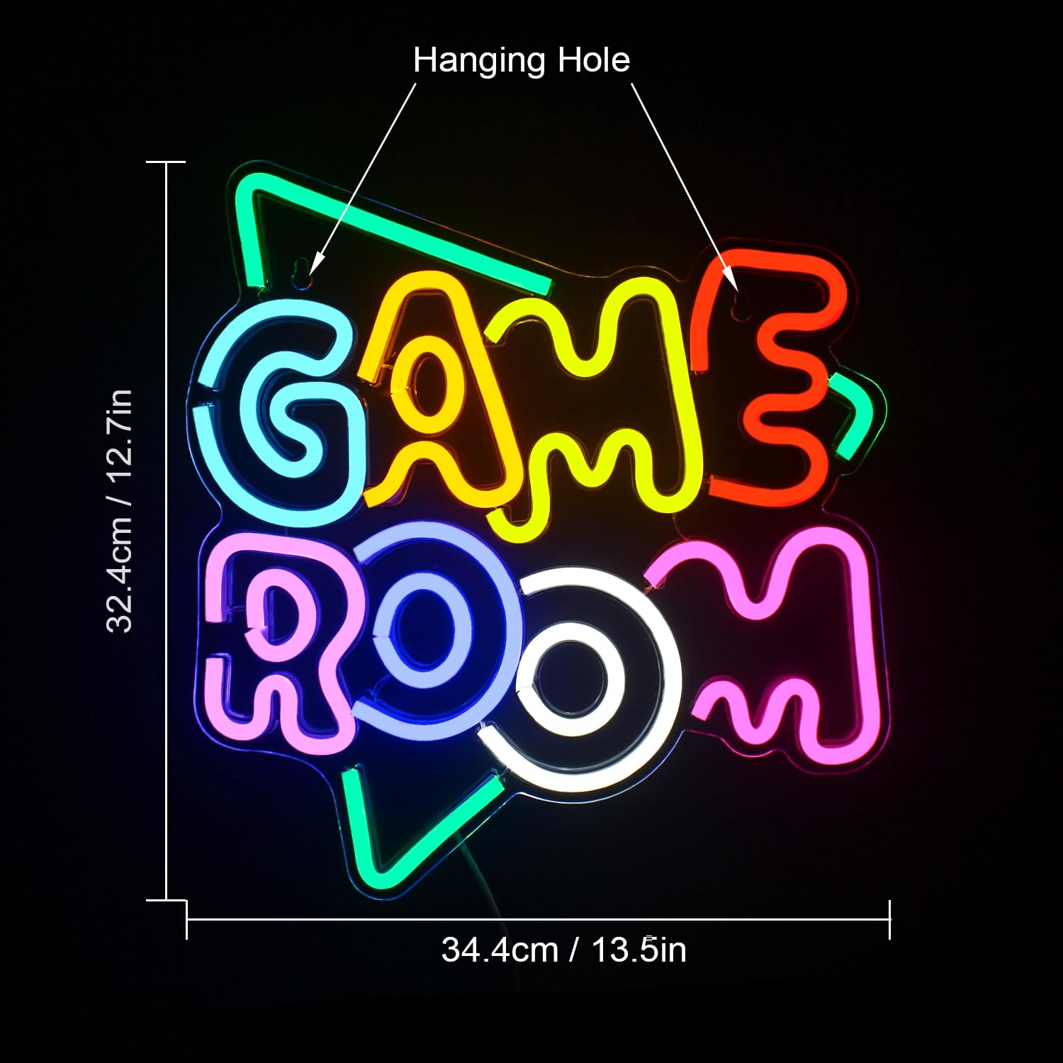 Green Game Room Neon Sign,USB Powered Led Neon Signs for Home Wall ...