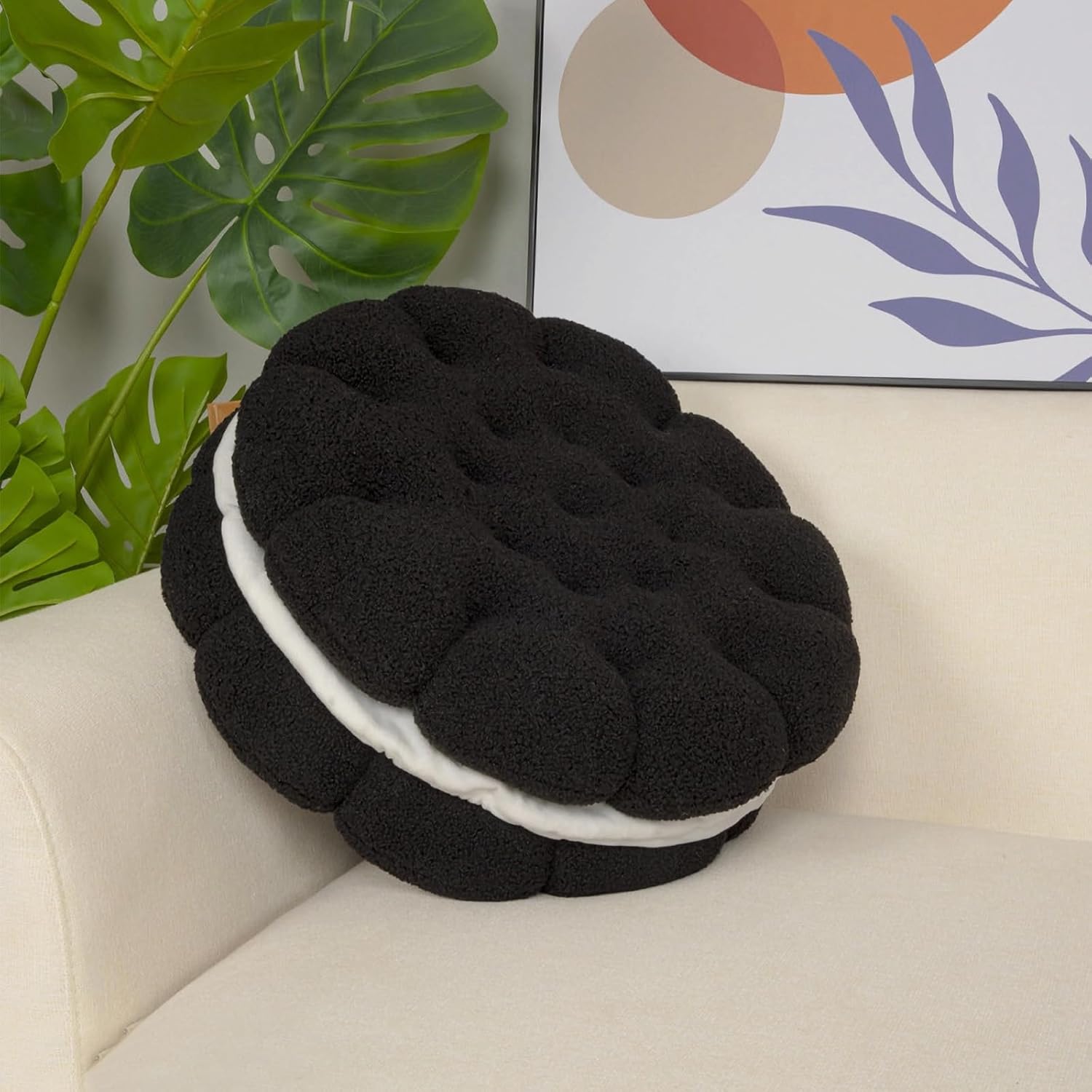 Amazon.com: ZANYB Decorative Throw Pillow Plush Sandwich Cookie Tatami ...
