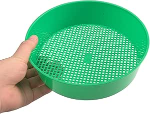 Amazon.com: Garden Sieve Round Garden Soil Plastic Mesh Screen, Dirt ...