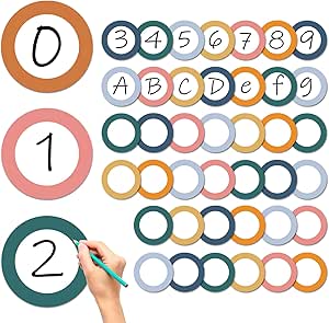 Amazon.com: Qyeahkj 54 Pcs Numbers Magnetic Accents Boho Round ...