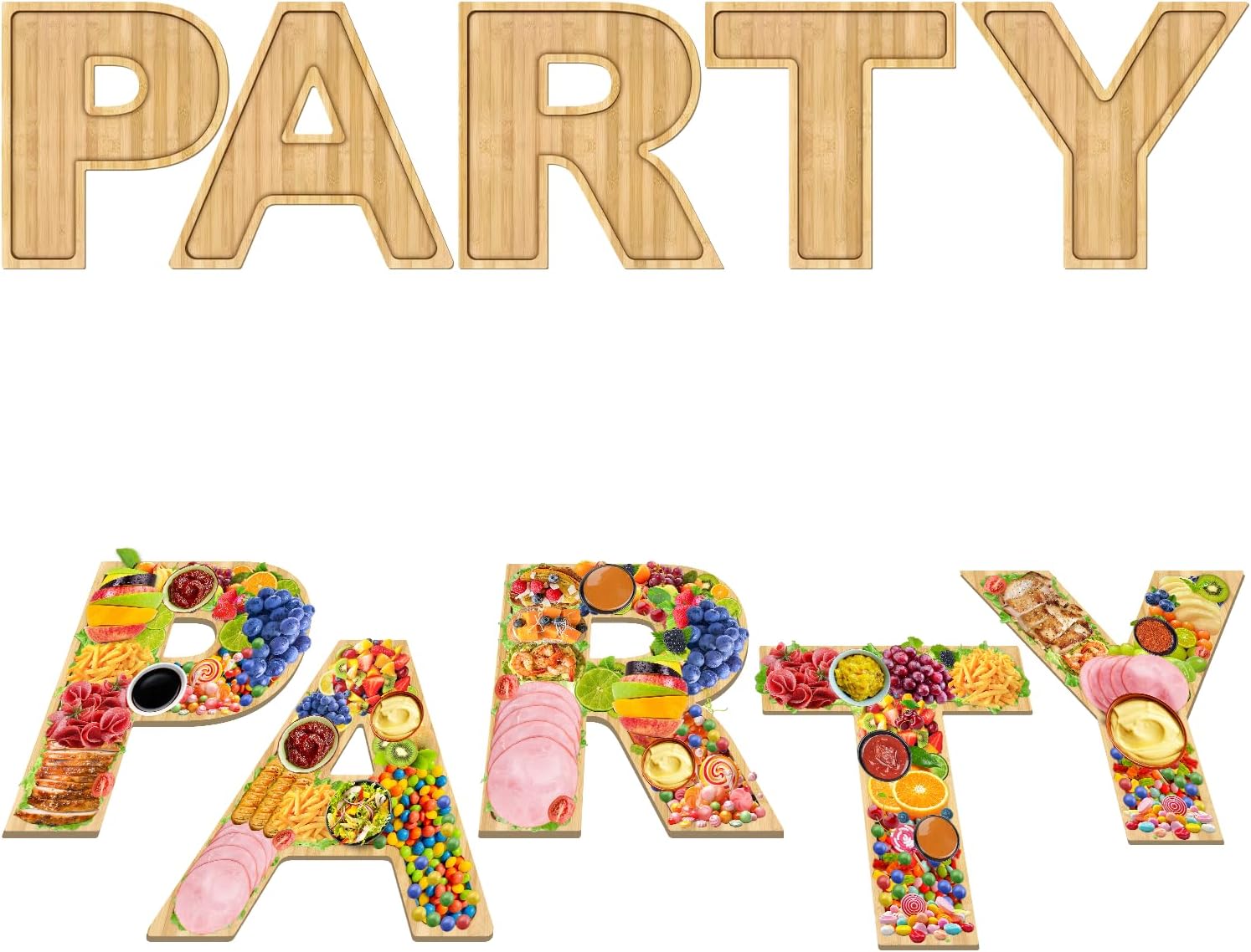 Amazon.com: FillTouch 5 Pcs 10'' Party Charcuterie Letters Fillable ...