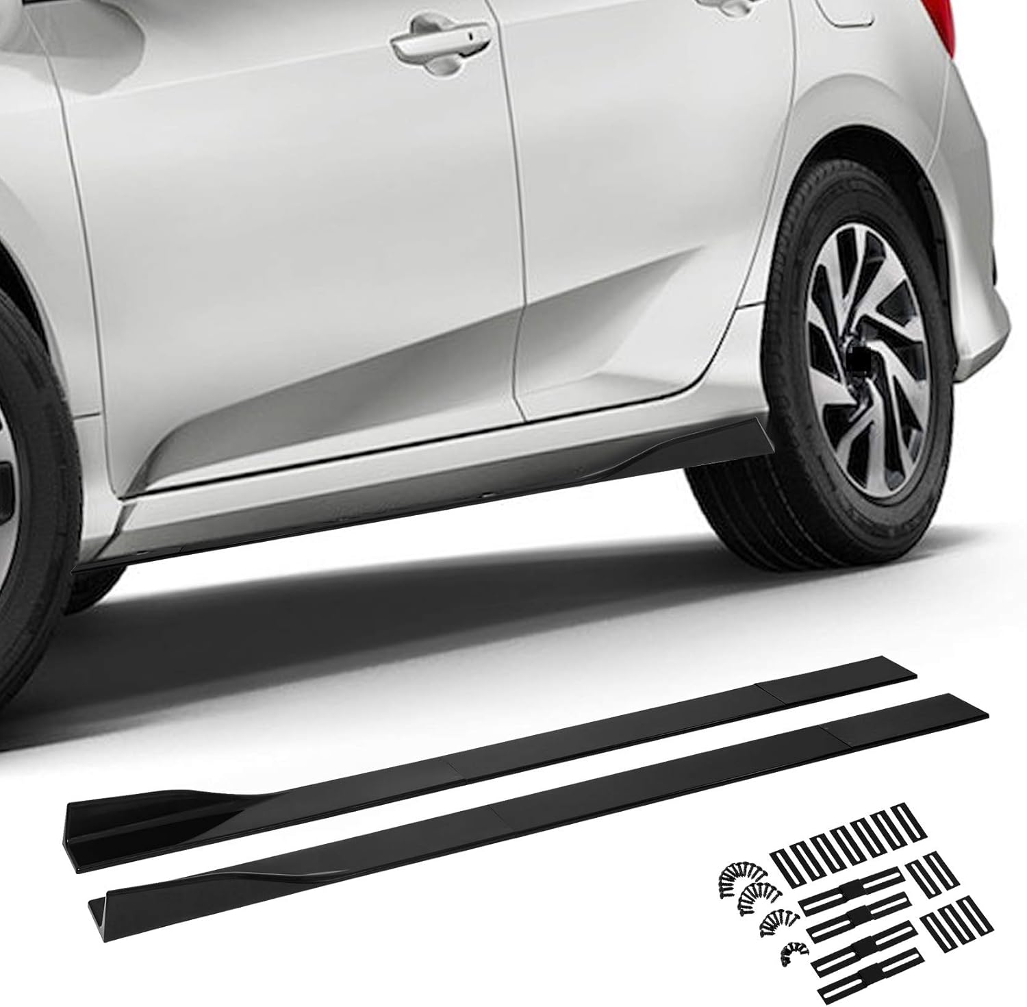 Buy Tengchang 79" Universal Car Side Skirt Extension Rocker Panel Body ...