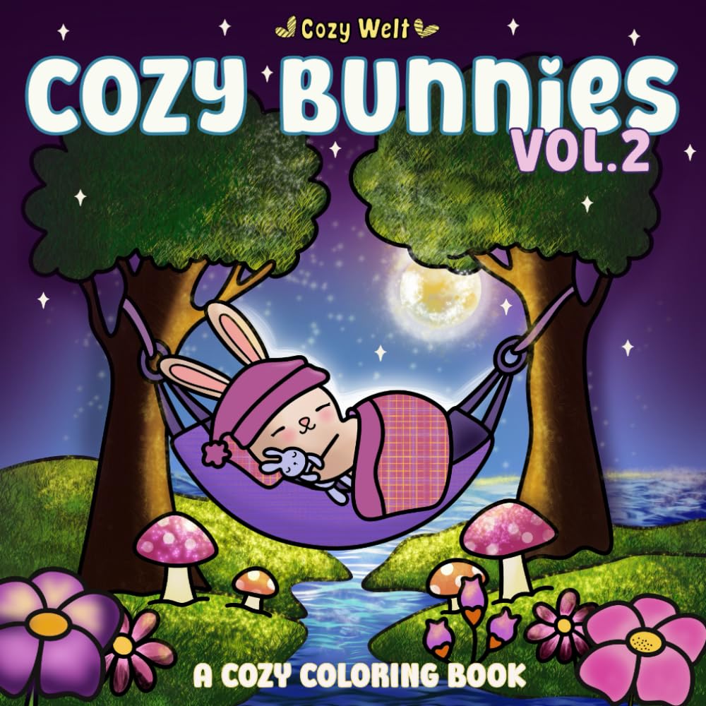Amazon.com: Cozy Bunnies Vol. 2: A Cozy Coloring Book for Adults with ...