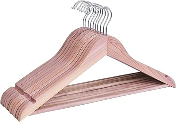 Amazon.com: StorageWorks Red Cedar Coat Hanger, 10 Pack Wooden Clothes ...
