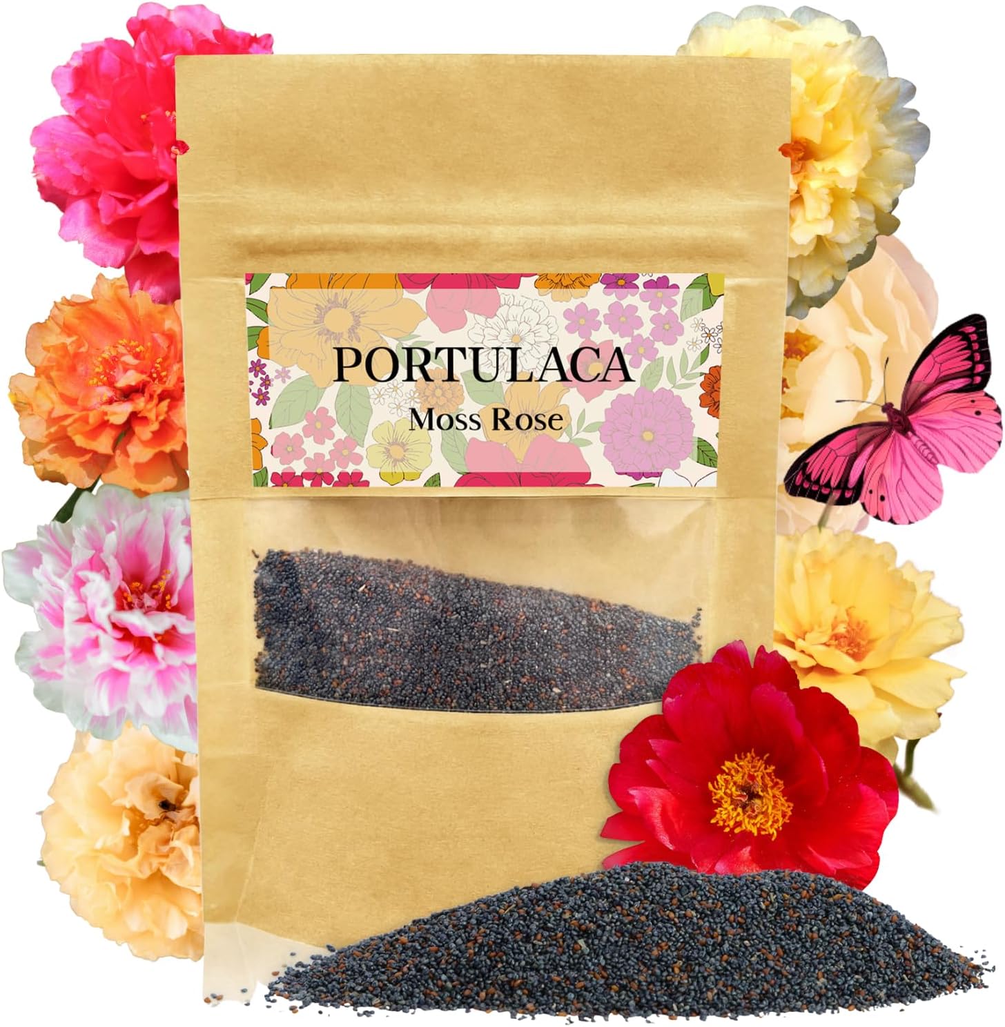 Amazon.com : 10,000+ Moss Rose Seeds – Heirloom Portulaca Seeds – Easy ...