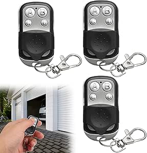 3PCS Garage Door Remote, Gate Remote Control Fob with 4 Buttons Fob for ...