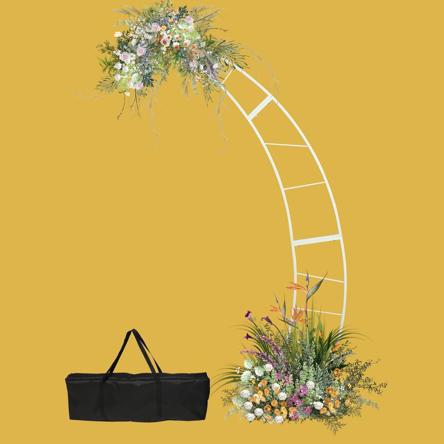 Amazon.com: Moon Wedding Arch,6.7ft Half Moon Backdrop Stand with Carry ...