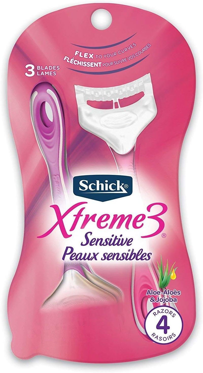 Amazon.com: Schick Mens Xtreme3 Razor Sensitive 4 Count (6 Pack ...