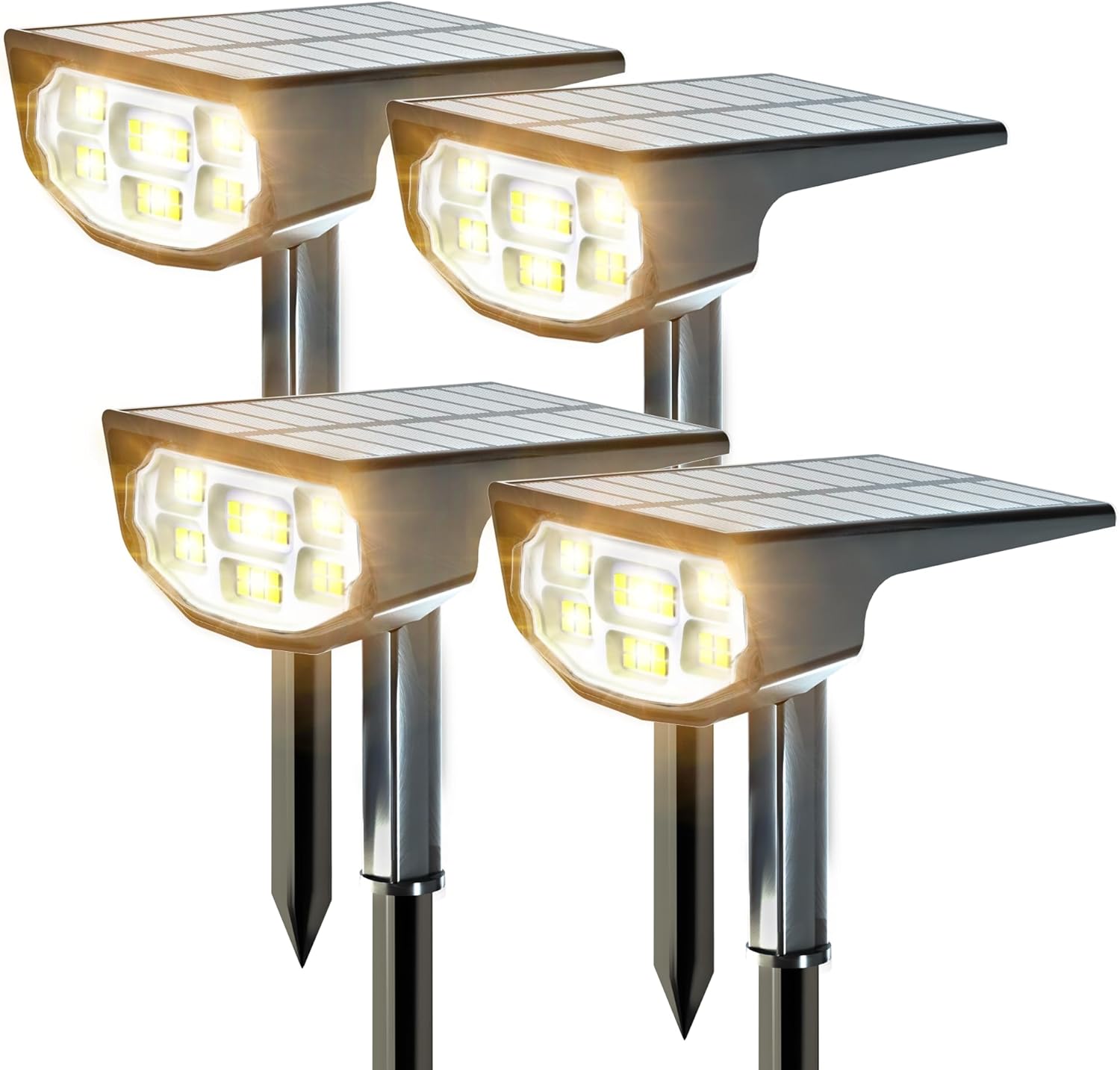 LuViva Solar Spot Lights Outdoor IP68 Waterproof, Ultra-Bright ...