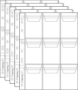 Amazon.com : Coin Collecting Pages 5 Sheets 9 Pockets Standard 9Hole ...