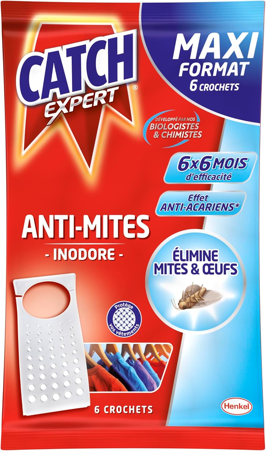 Catch Expert - Anti-Mites - Protège vos vêtements - Inodores - 6 ...