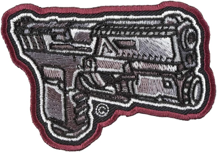Amazon.com: PatchStop Pistol Tactical Gray Iron On Patches for Clothing ...