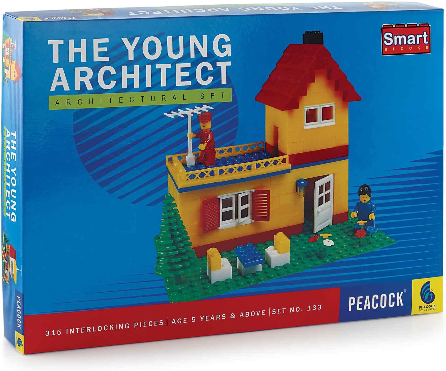 PEACOCK TOYS AND GAMES The Young Architect Set House Building Blocks ...