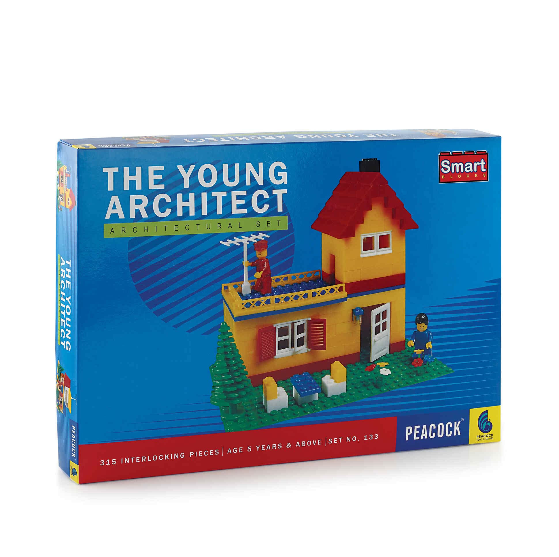 PEACOCK TOYS AND GAMES The Young Architect Set House Building Blocks ...