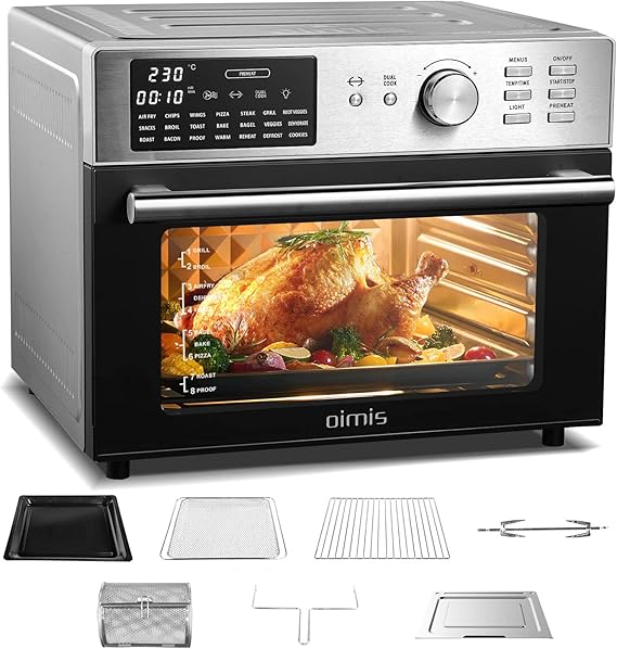 OIMIS Friggitrice ad Aria Calda, Forno multifunzione ad aria capacità domestica 30L timer e ...