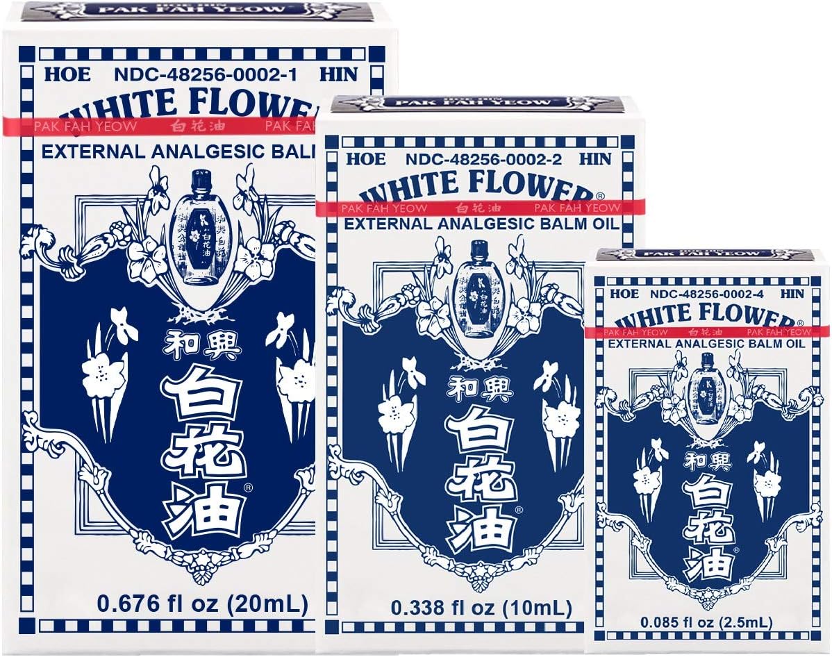 Amazon.com: White Flower External Analgesic Balm Oil Combo（20ml+10ml+2 ...