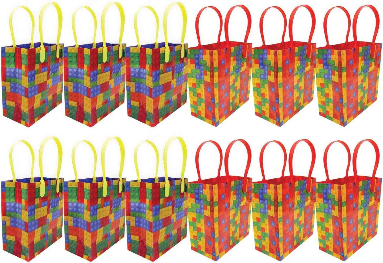 Amazon.com: Tiny Mills Building Blocks Brick Party Favor Bags Treat ...