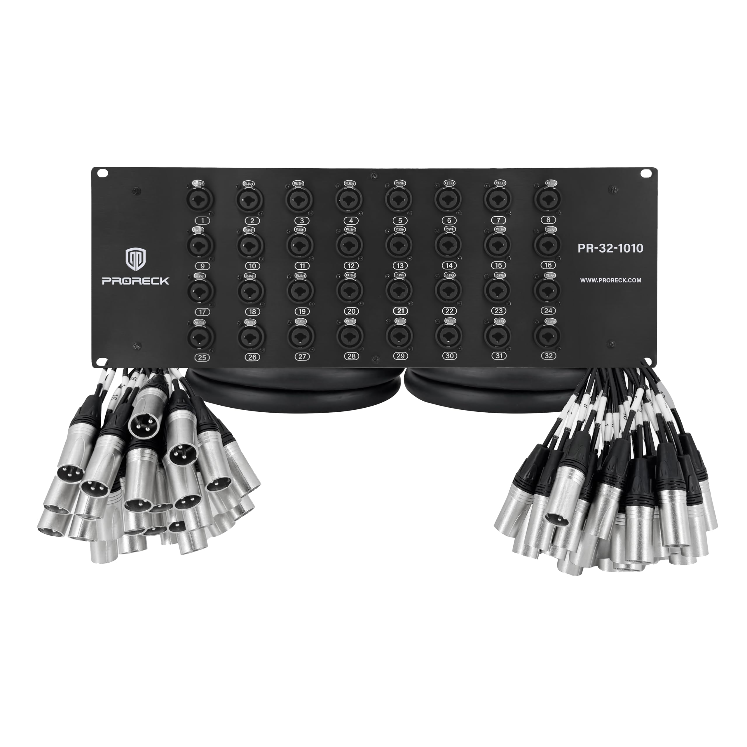 Snapklik.com : PRORECK Rack Mount TRS XLR Combo Splitter Snake Cable ...