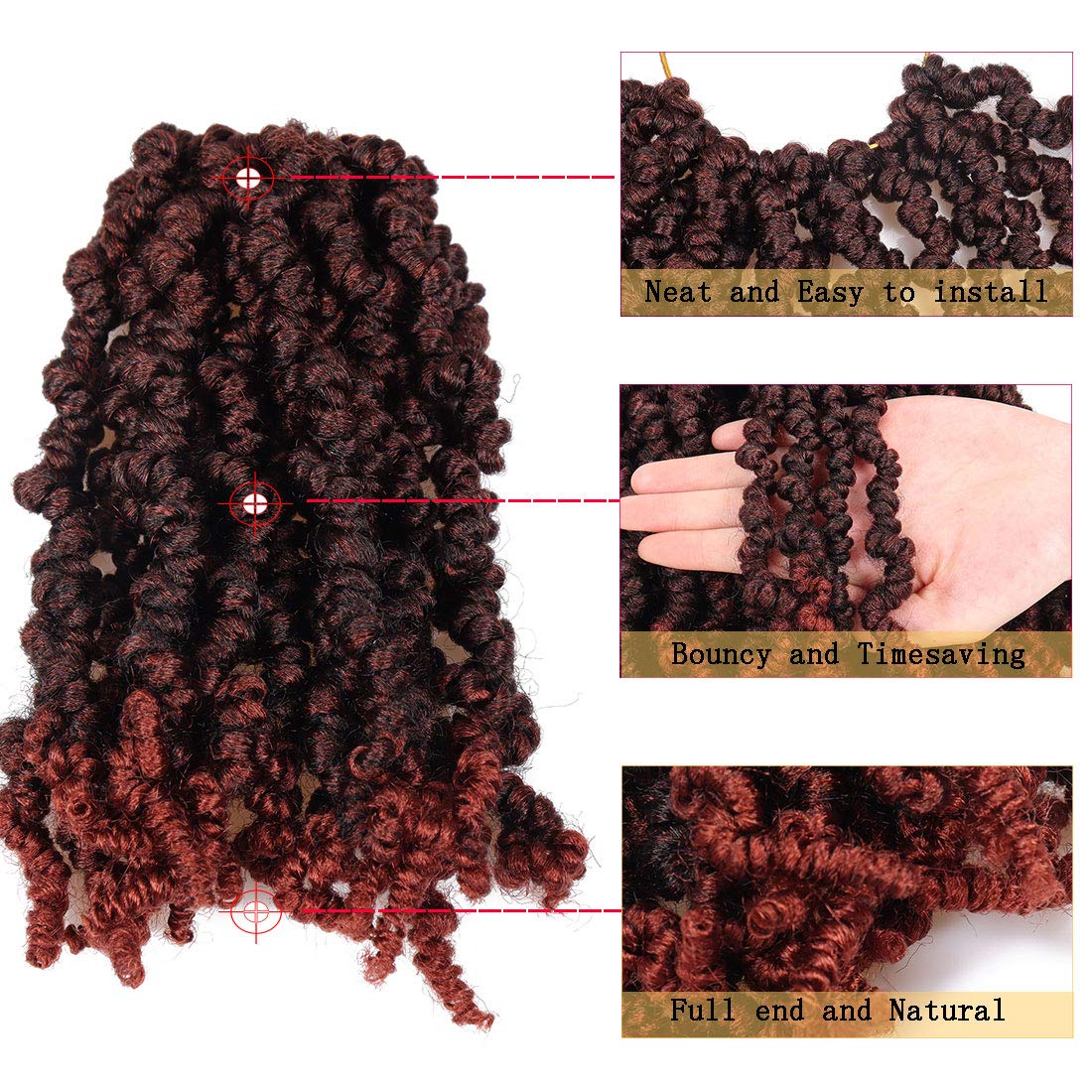 Buy Pre-twisted Spring Twist Hair Pre Looped 3Packs Spring Twist ...
