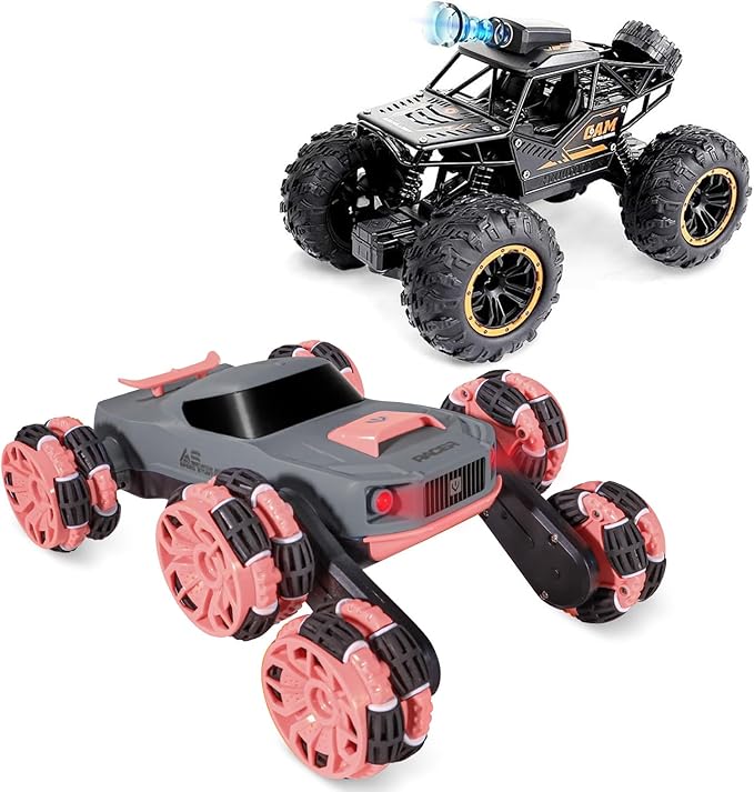 Amazon.com: 1:18 Remote Control Car with Camera and 6 Wheel Drift RC ...